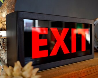 Exit Sign, Exit Lightbox, Light Box Sign, Exit Light, Exit Sign Light ...