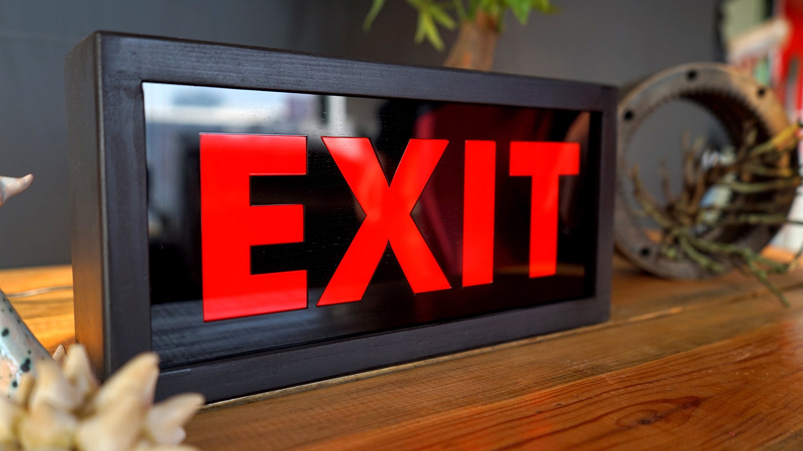 Exit Sign, Exit Lightbox, Light Box Sign, Exit Light, Exit Sign Light ...