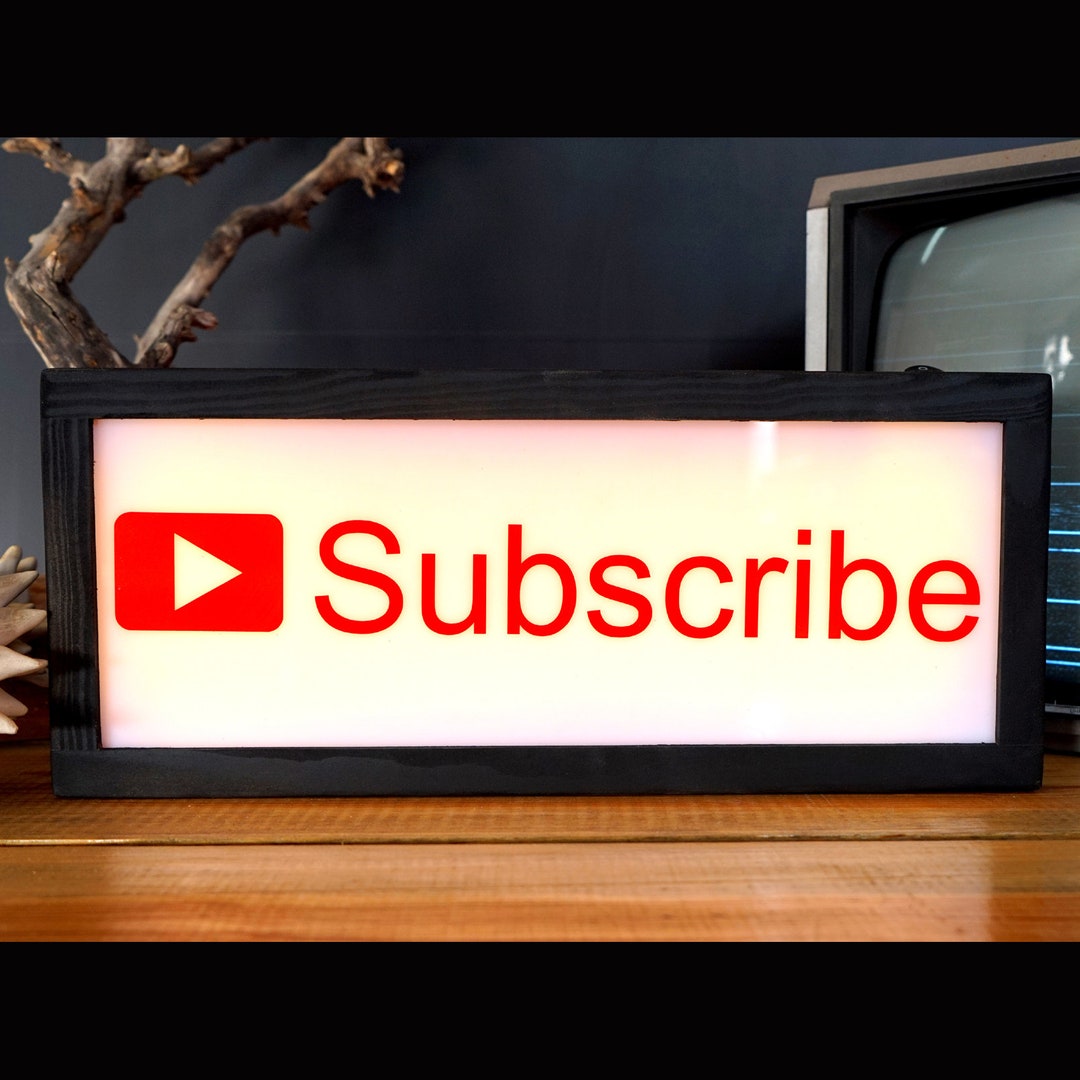 Subscribe Sign, Lightboxsign, Subscribelight, Decorative ...