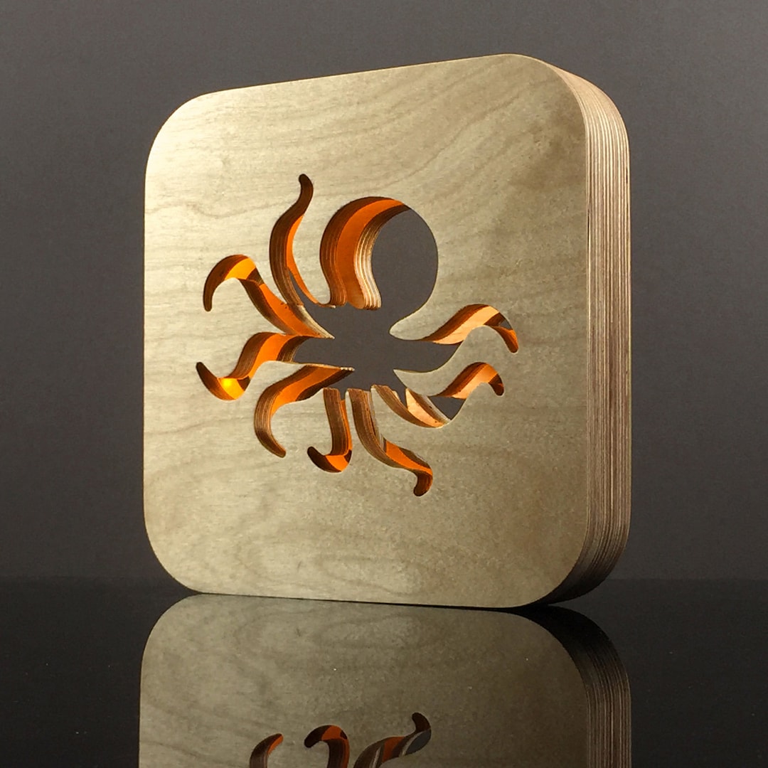 Octopus Lamp, Modern Table Lamp, Lamp Shades for Table Lamp, Wooden ...