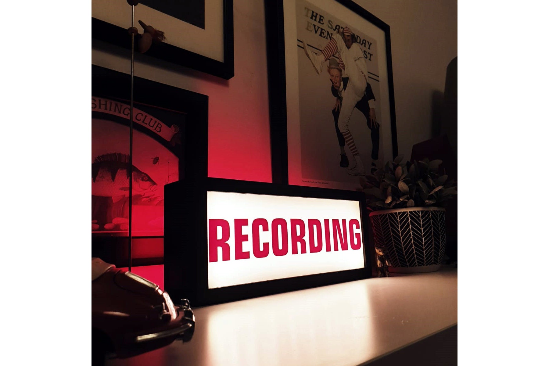 Grabación, Letrero de Grabación, LightBoxSign, LightBox, GiftForHim ...