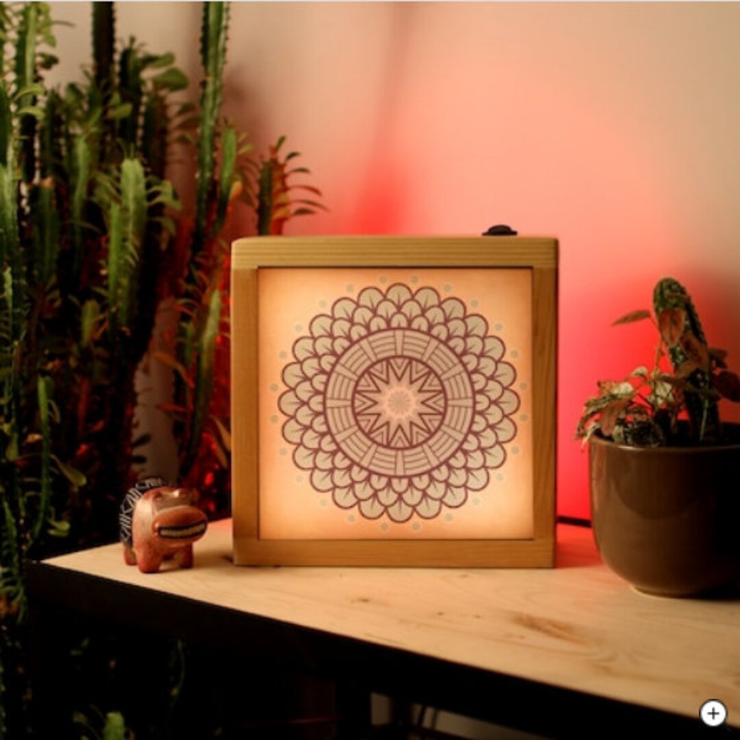 Decorative Lamp, Mandala Lamp, Wooden Lamp, Bedside Light, Bedside Lamp ...