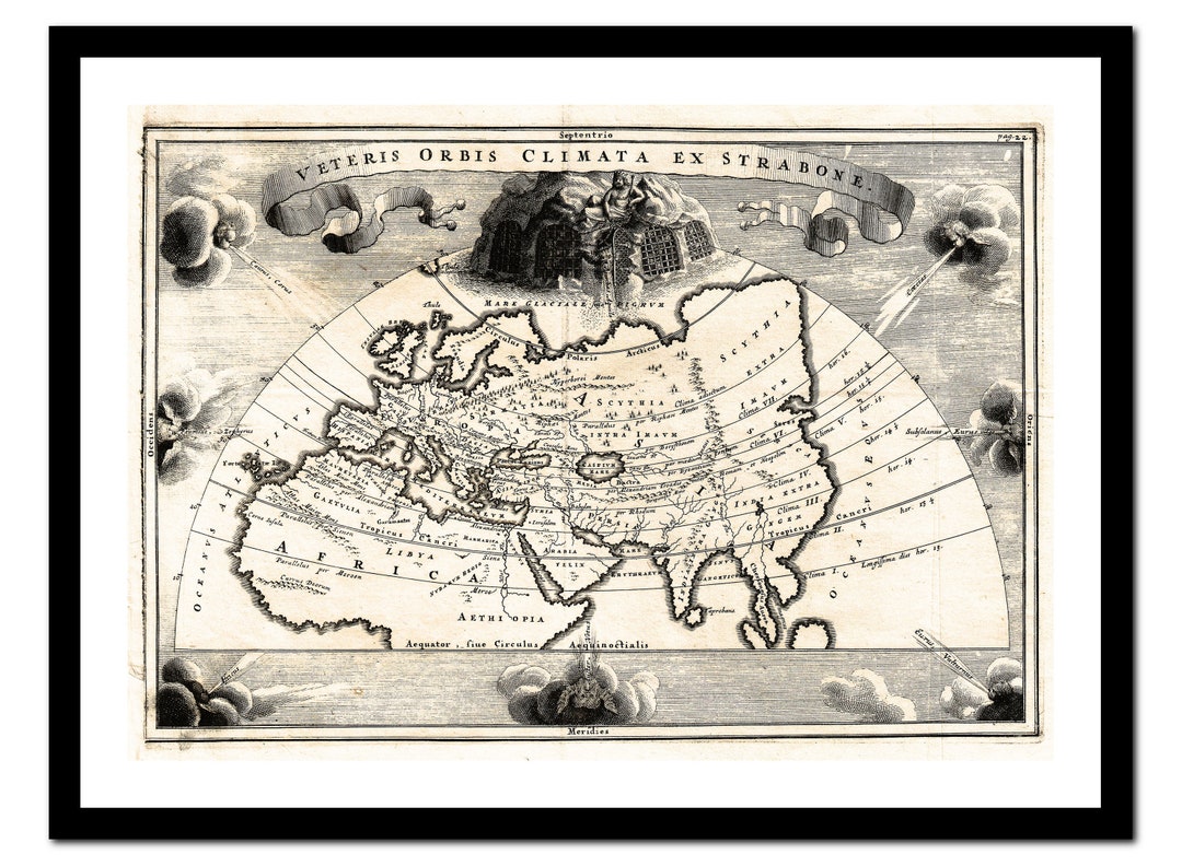 Old Map of Asia 1700 - Art Print - Vintage Poster - Antique Old Picture ...