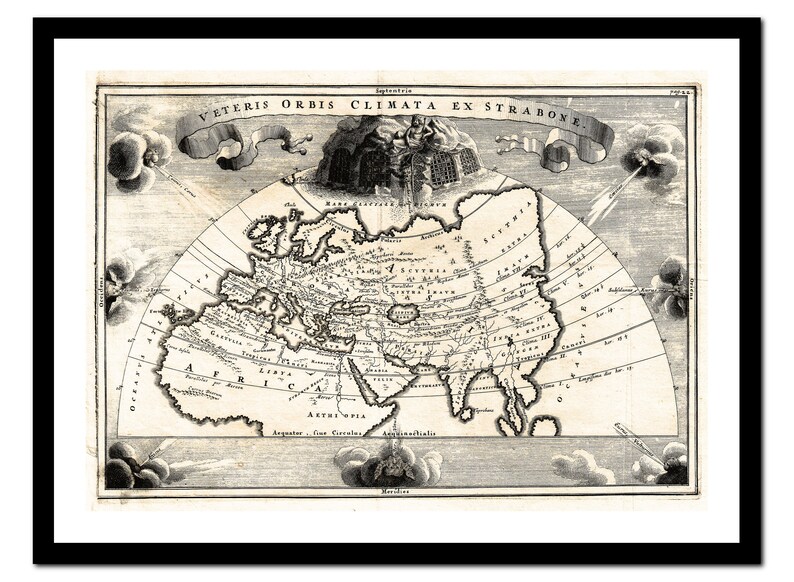 Old Map of Asia 1700 Art Print Vintage Poster Antique - Etsy