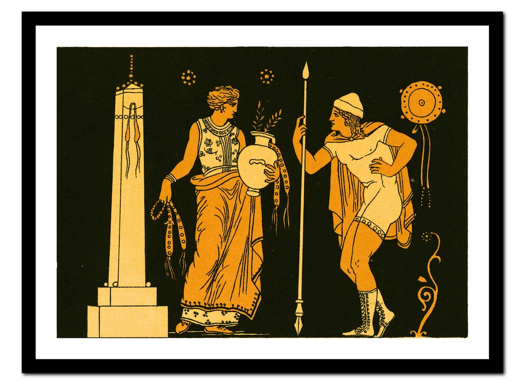 Greek Art Print - Ancient Mythology God Painting - Vintage Poster ...