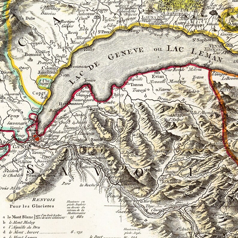 Old Map of Switzerland Europe 1799 Art Print Vintage - Etsy