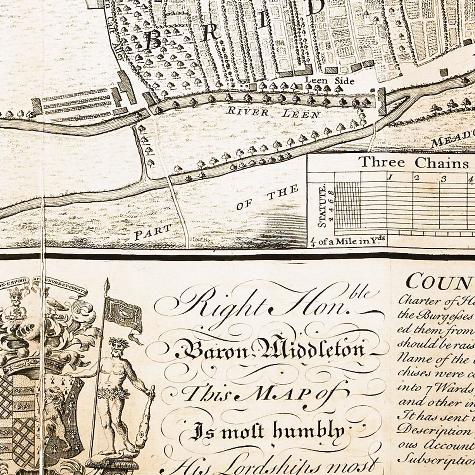 Old Map of Nottingham England UK Europe 1744 Art Print - Etsy