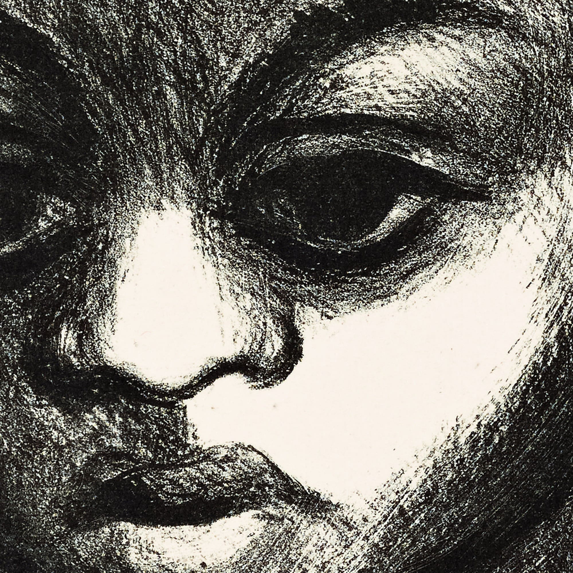 African Art Print - Tribe Black and White Sketch - Vintage Poster ...