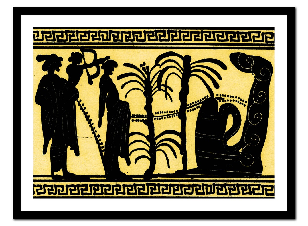 Greek Art Print - Mythology Gods Ancient Painting - Vintage Poster ...