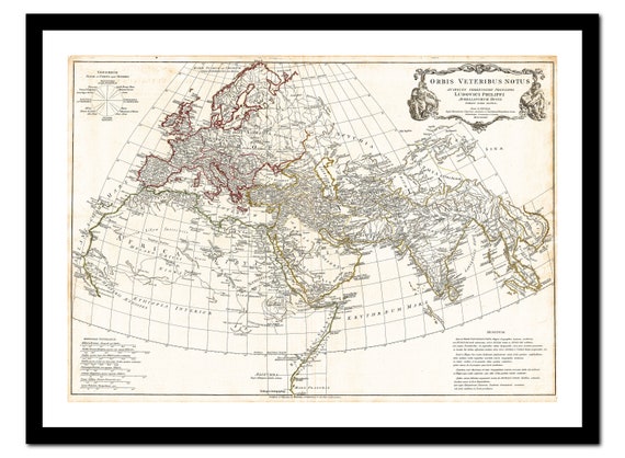 Old Map of World 1794 Art Print Vintage Poster Antique - Etsy