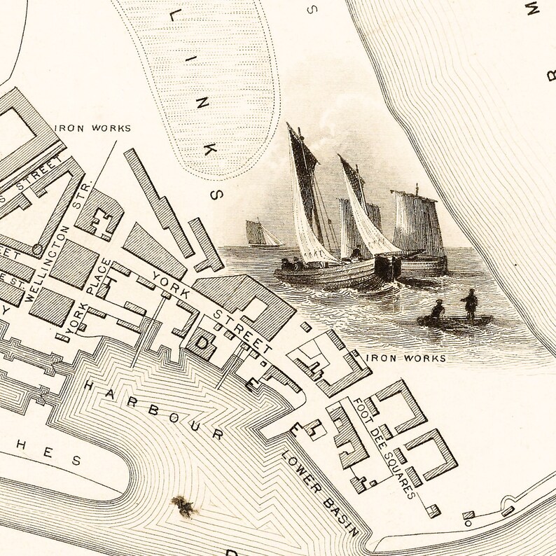 Old Map of Aberdeen Scotland UK 1815 Art Print Vintage Poster Antique ...