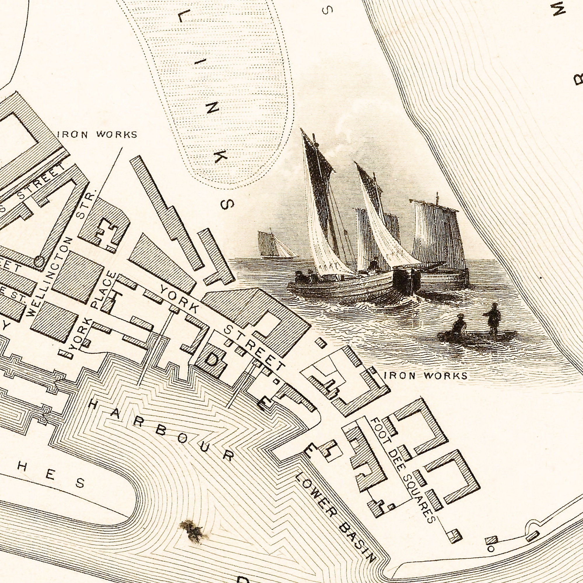 Old Map of Aberdeen Scotland UK 1815 - Art Print - Vintage Poster ...