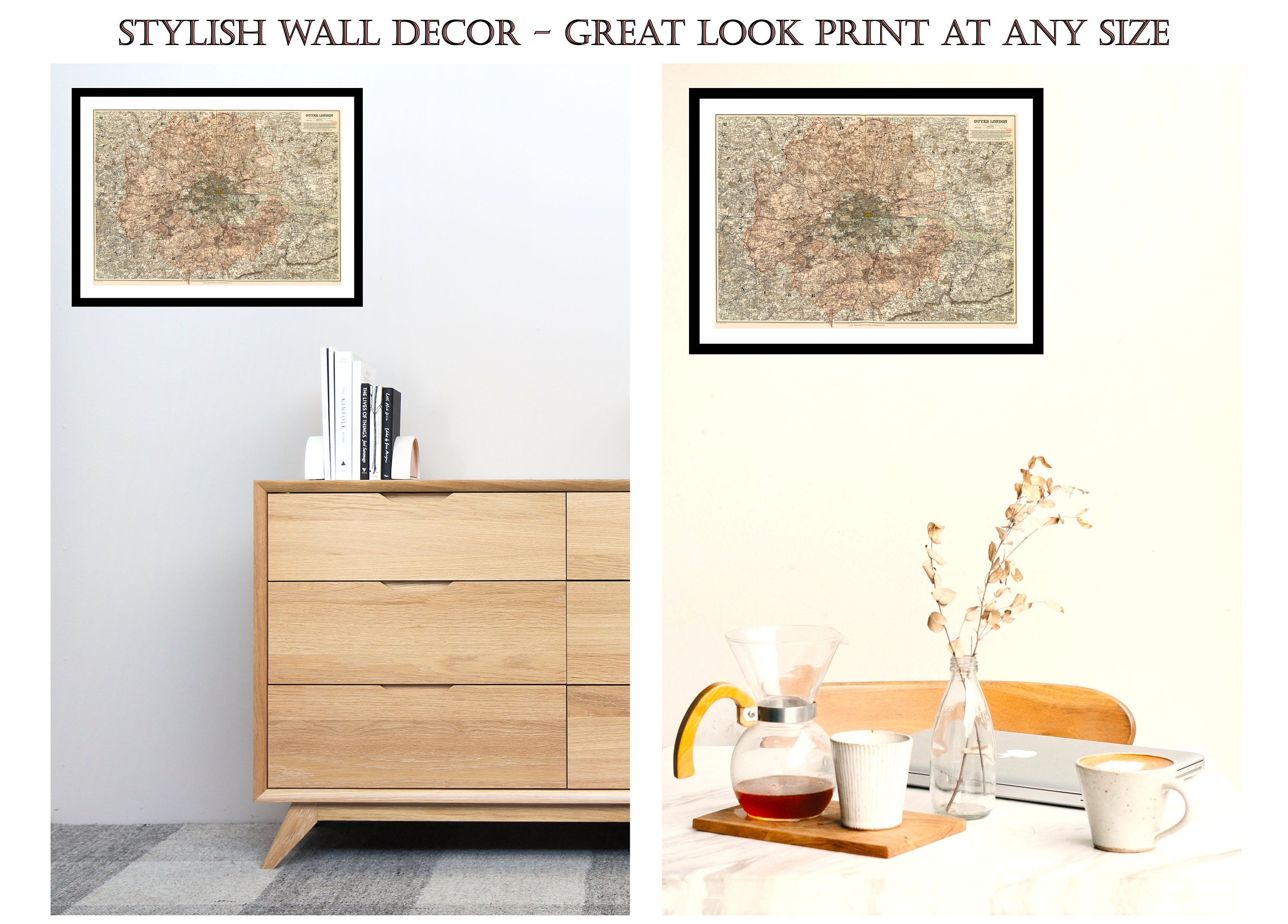 Old Map of London England UK Europe 1901 - Art Print - Vintage Poster ...