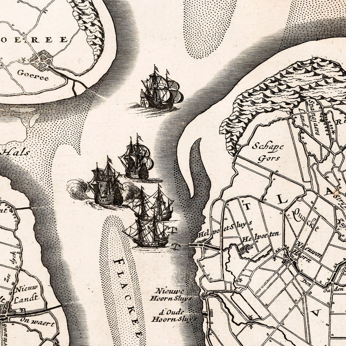 Old Map of Rotterdam Netherlands Europe 1629 - Art Print - Vintage ...