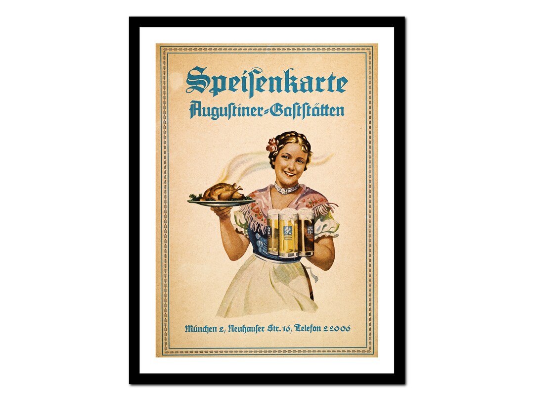 Kitchen Art Print - German Advertising Signs - Vintage Poster - Antique ...