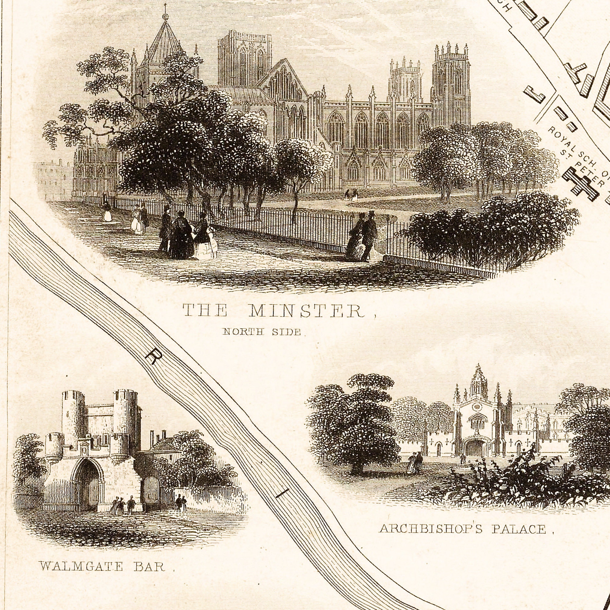 Old Map of York England UK 1815 Art Print Vintage Poster - Etsy UK