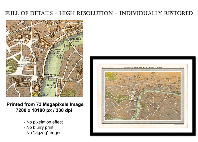 Old Map of London England UK Europe 1904 Art Print Vintage - Etsy