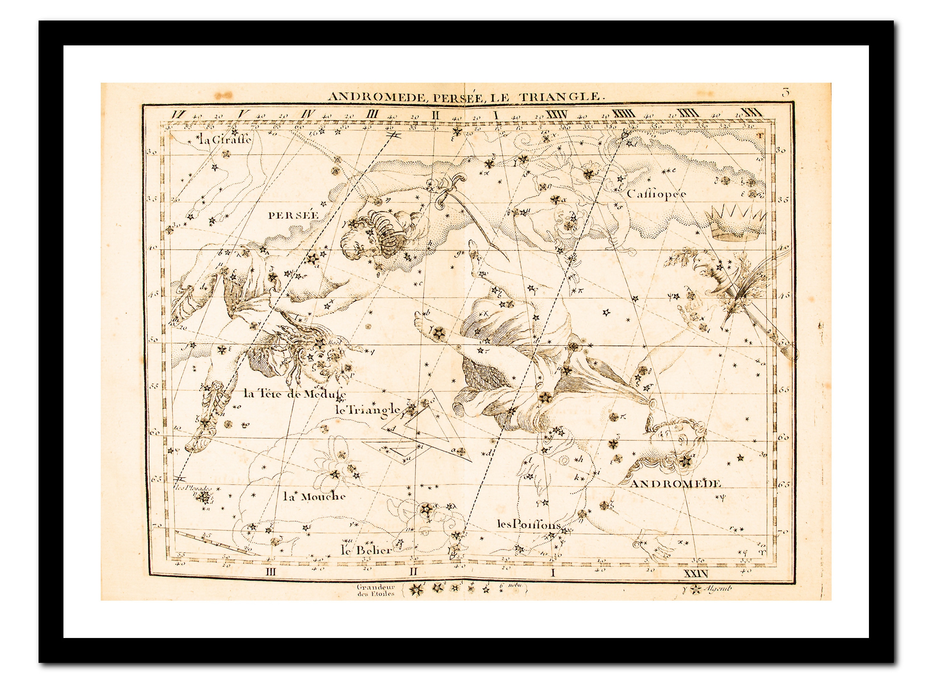 Old Map of Andromeda Perseus 1795 - Astronomy Art Print - Vintage ...