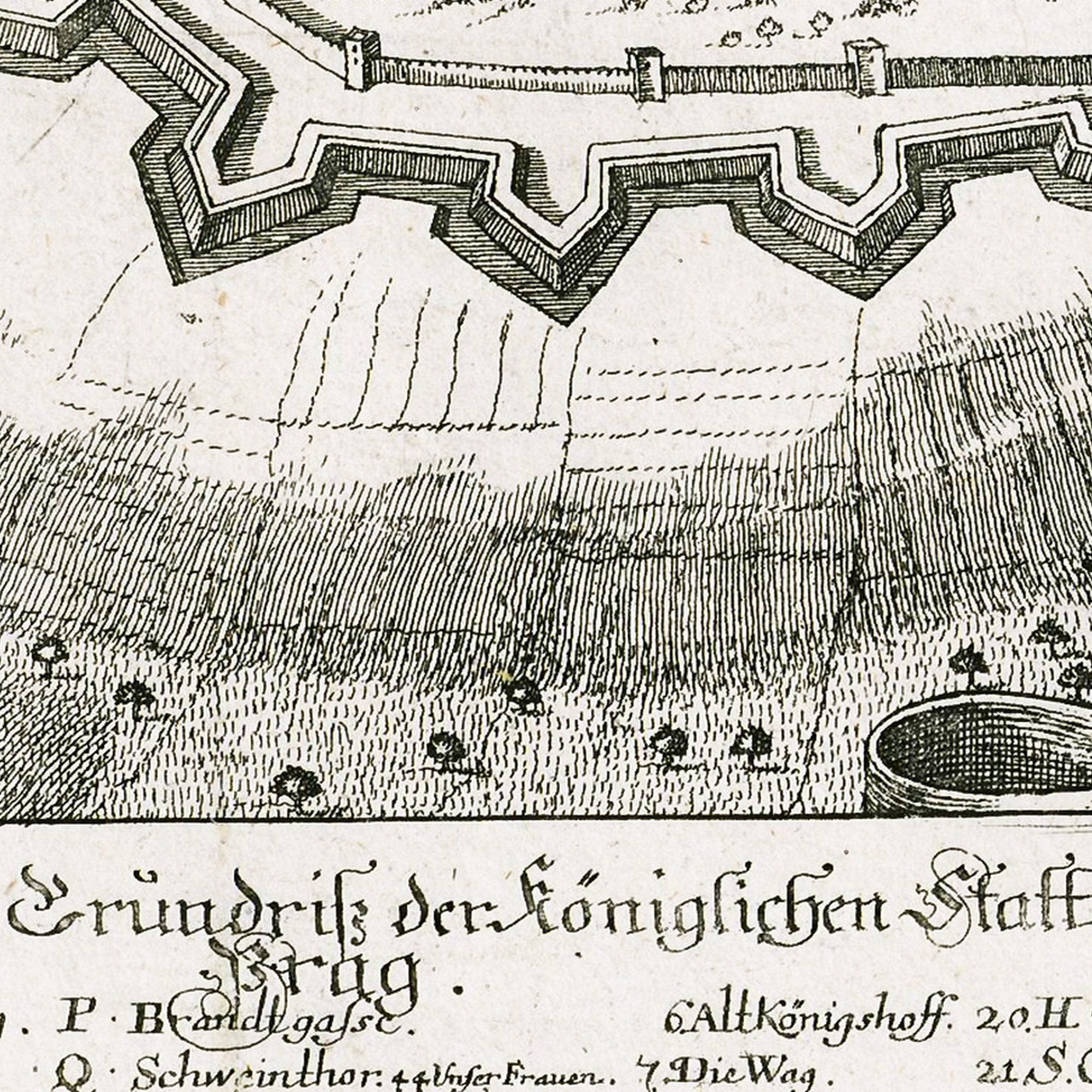 Old Map of Prague Czech Europe 1712 - Art Print - Vintage Poster ...