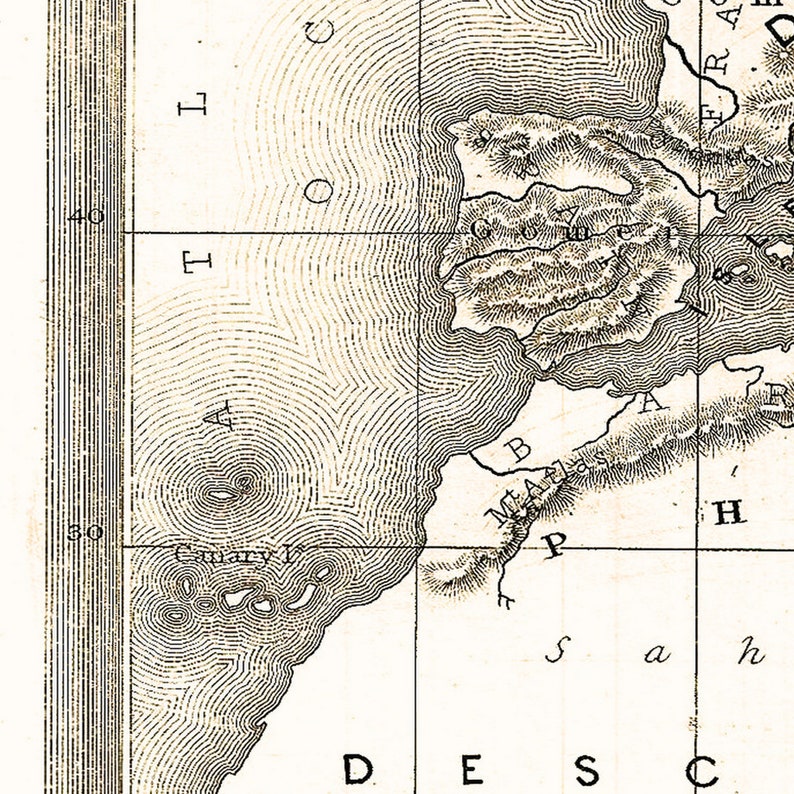 Old Map of World 1850 Art Print Vintage Poster Antique - Etsy