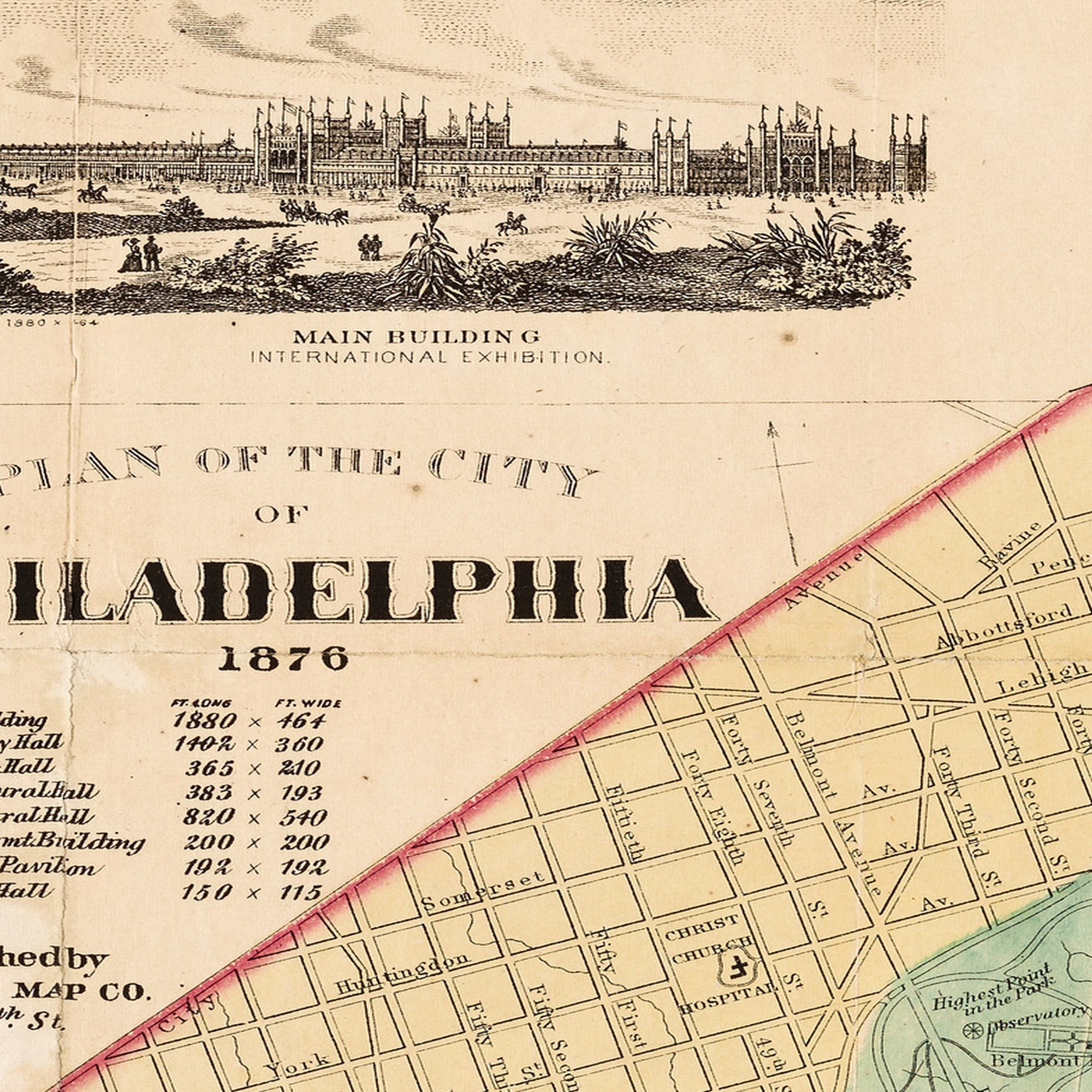 Old Map of Philadelphia USA North America 1876 Vintage Map - Etsy