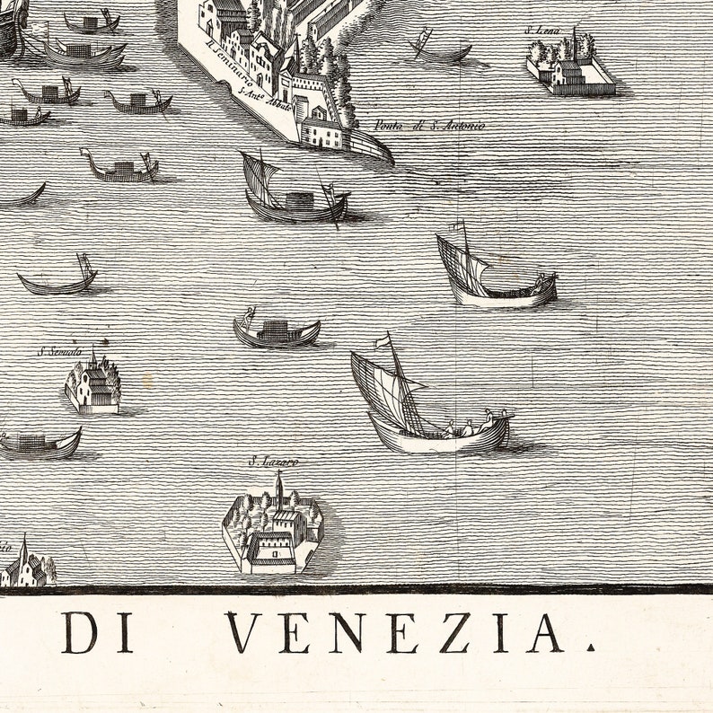 Old Map of Venice Italy Europe 1770 - Art Print - Vintage Poster ...