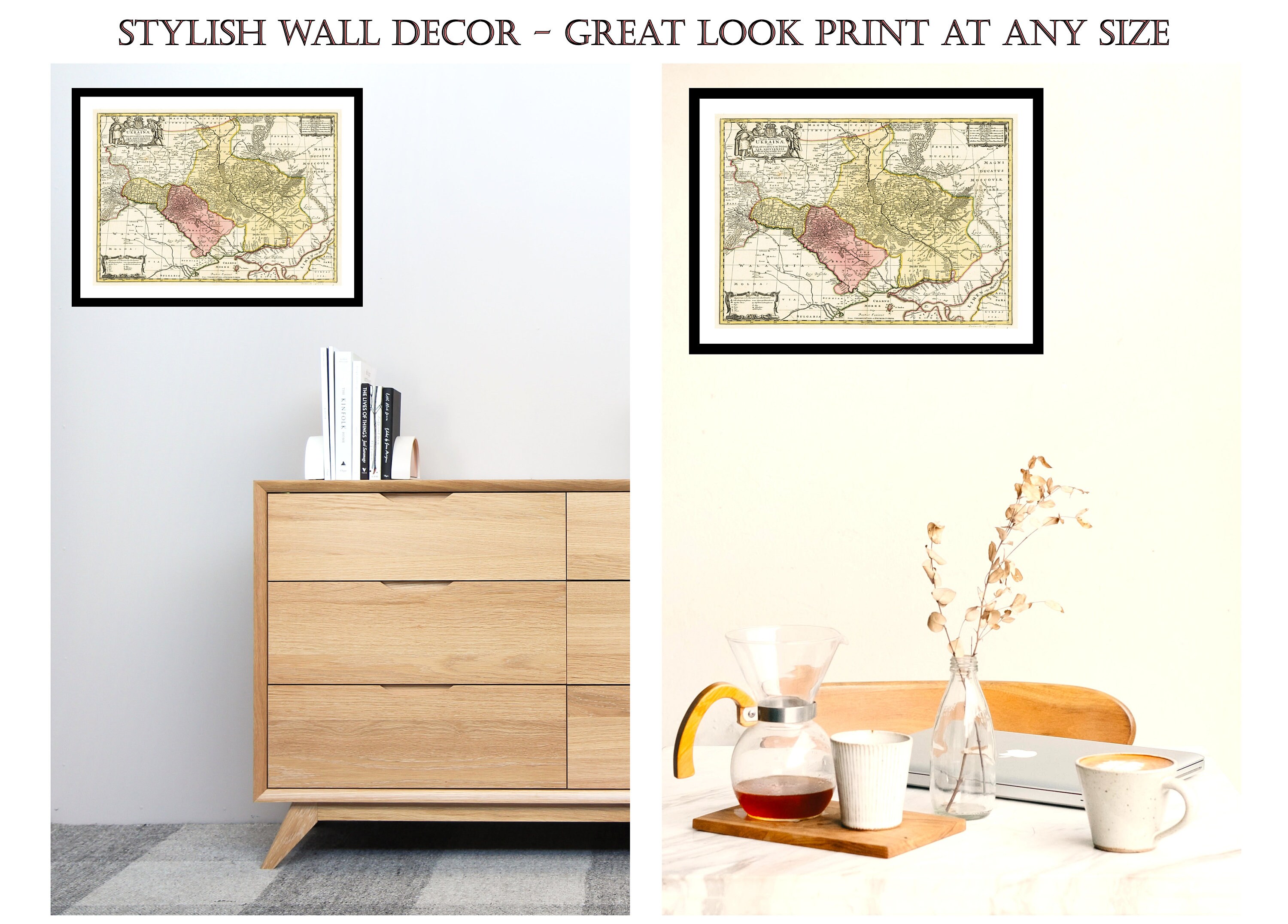 Old Map of Ukraine Europe 1705 Art Print Vintage Poster Antique Old ...