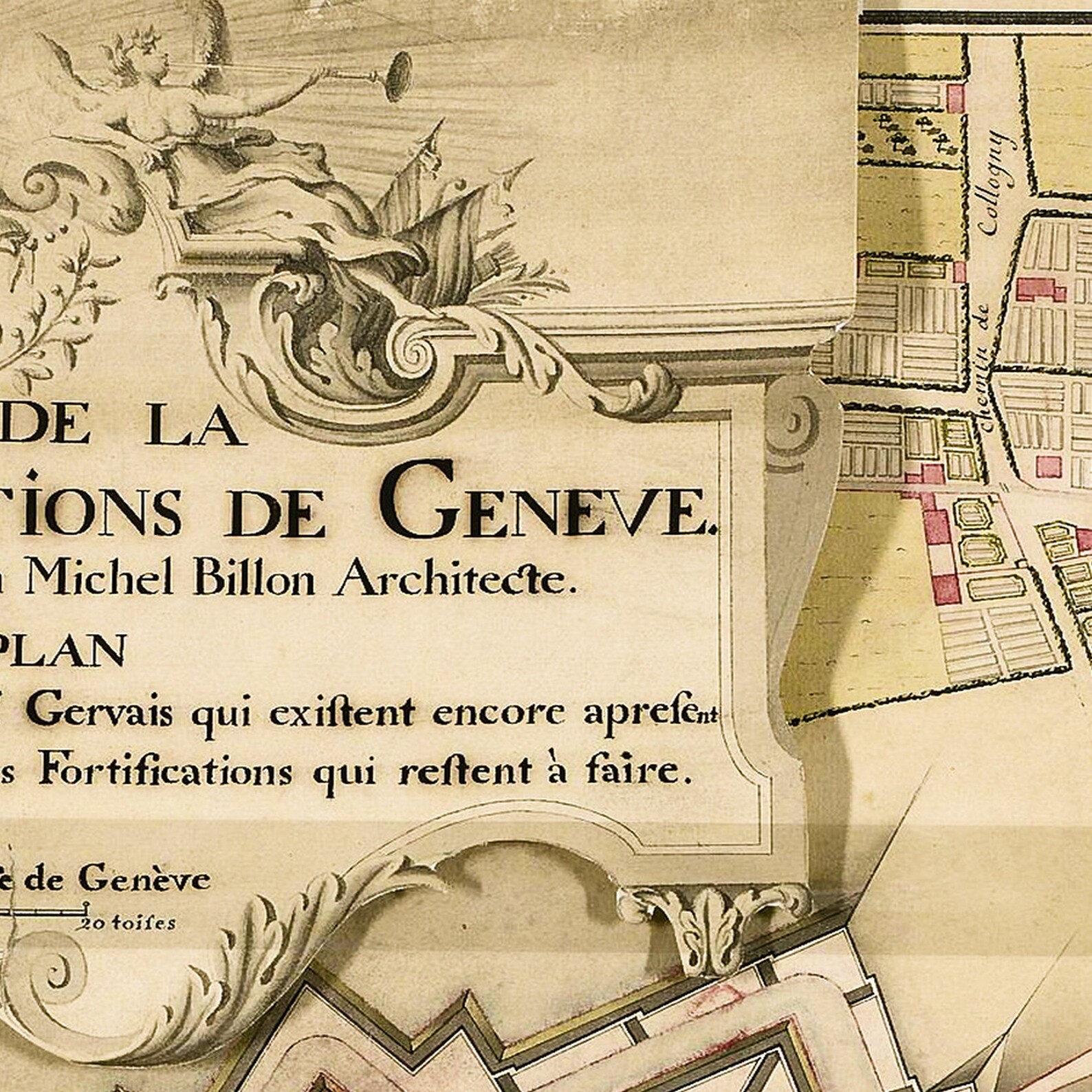 Old Map of Geneva Switzerland Europe 1735 - Art Print - Vintage Poster ...