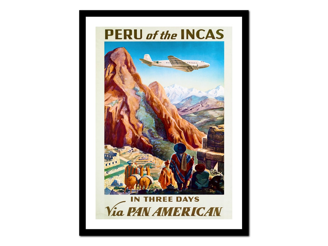 Peru Travel Poster - Vintage Art Print - Antique Old Picture - Retro ...