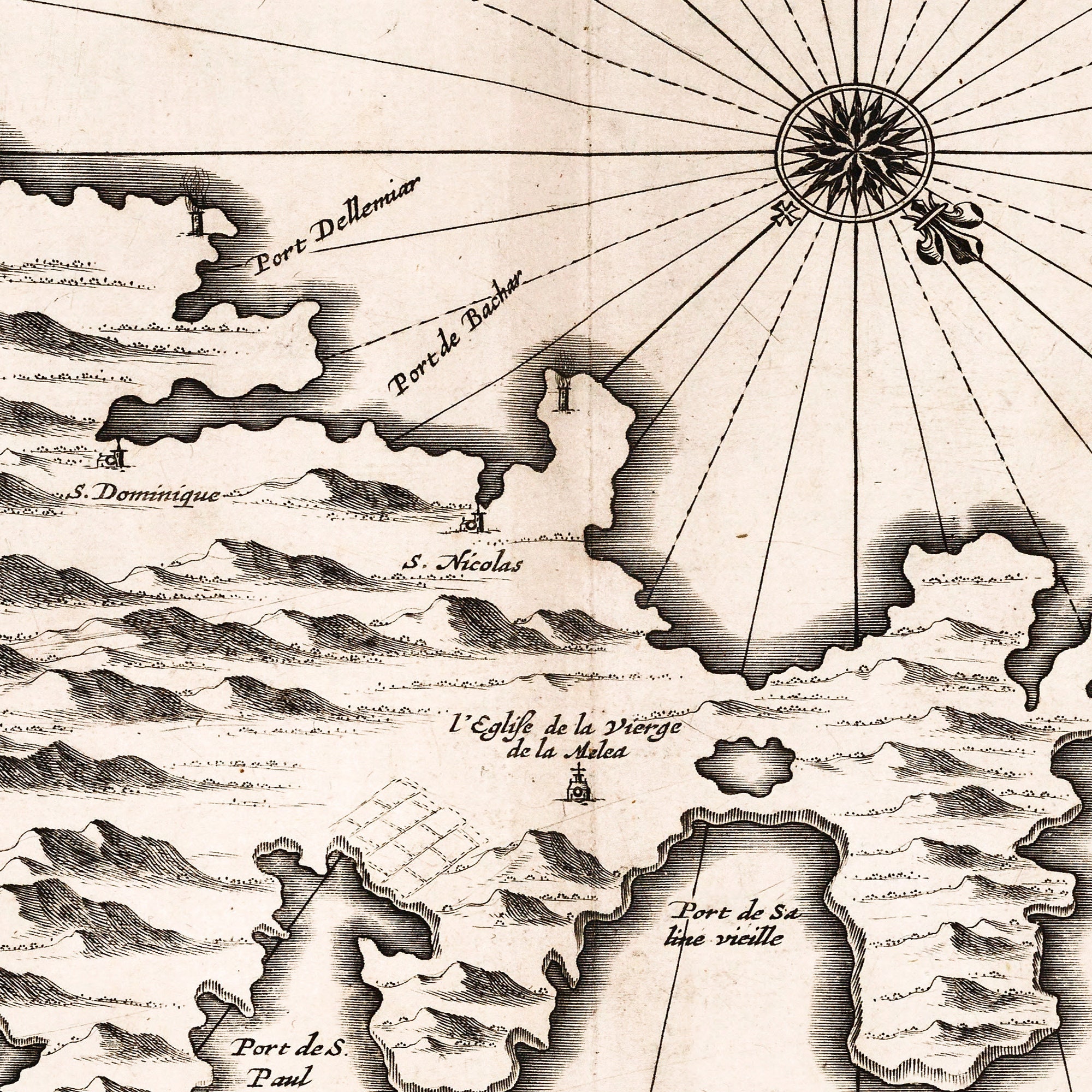 Old Map of Malta Europe 1650 Art Print Vintage Poster Antique Old ...