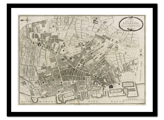Old Map of Liverpool England UK Europe 1790 Art Print - Etsy