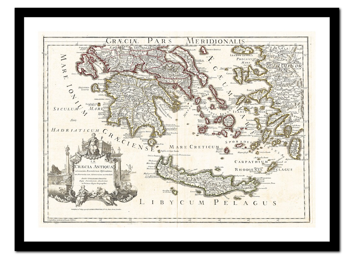 Old Map of Greece Europe 1794 Art Print Vintage Poster Antique Old ...