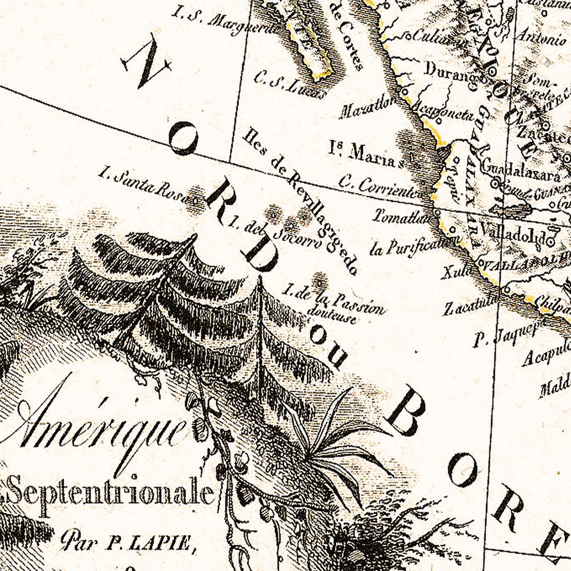 Old Map of North America 1809 - Art Print - Vintage Poster - Antique ...
