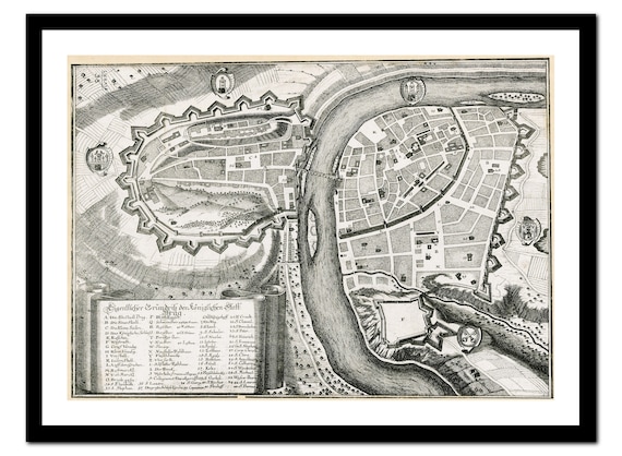 Old Map of Prague Czech Europe 1712 Art Print Vintage - Etsy