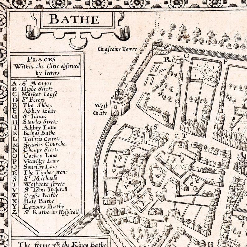 Old Map of Somerset England UK Europe 1610 Art Print - Etsy