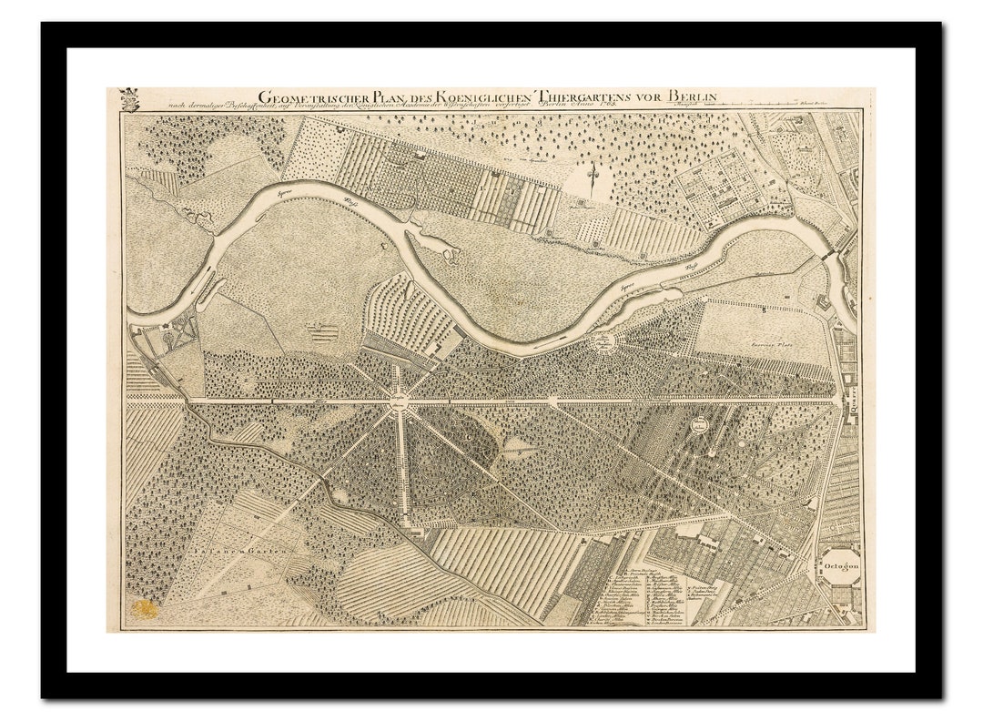 Old Map of Berlin Germany Europe 1765 - Art Print - Vintage Poster ...