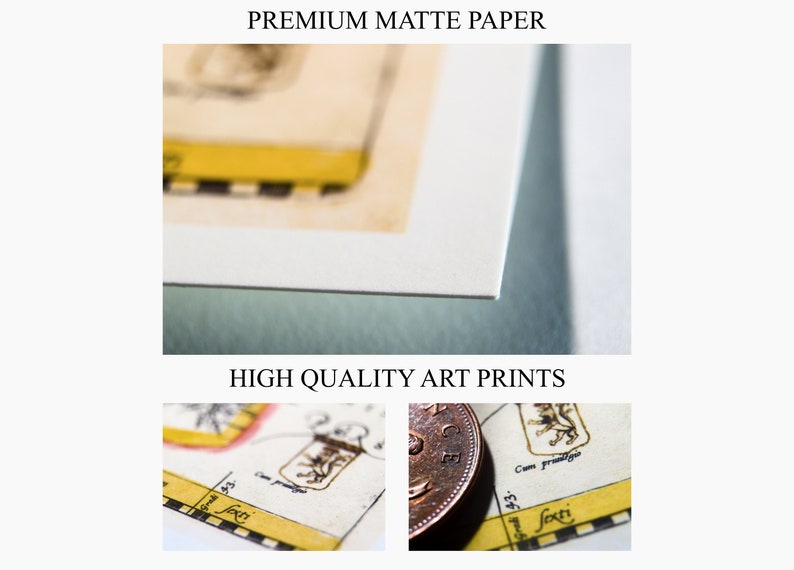 Old Map of British Isles UK Europe 1747 - Art Print - Vintage Poster ...