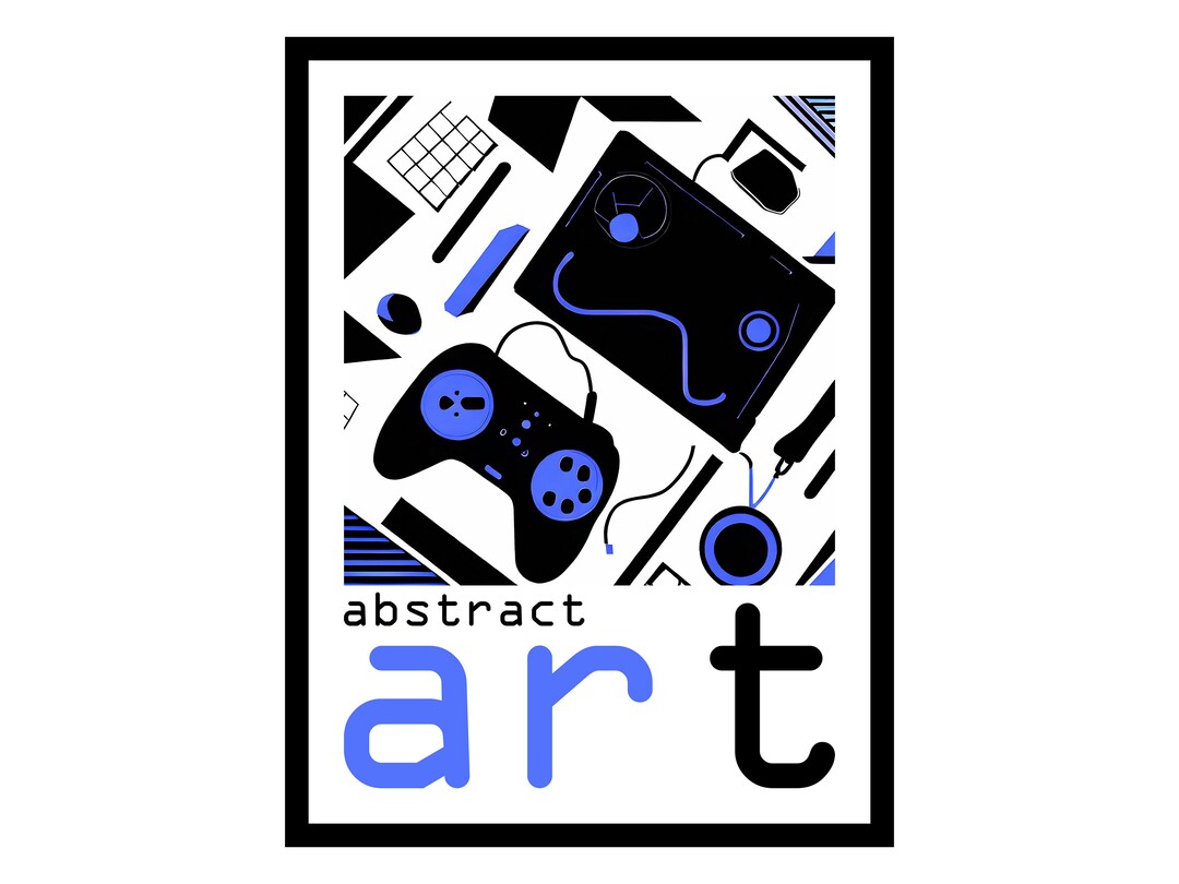 Game Art Print - Play Gaming Room - Geometric Minimalist - Modern ...