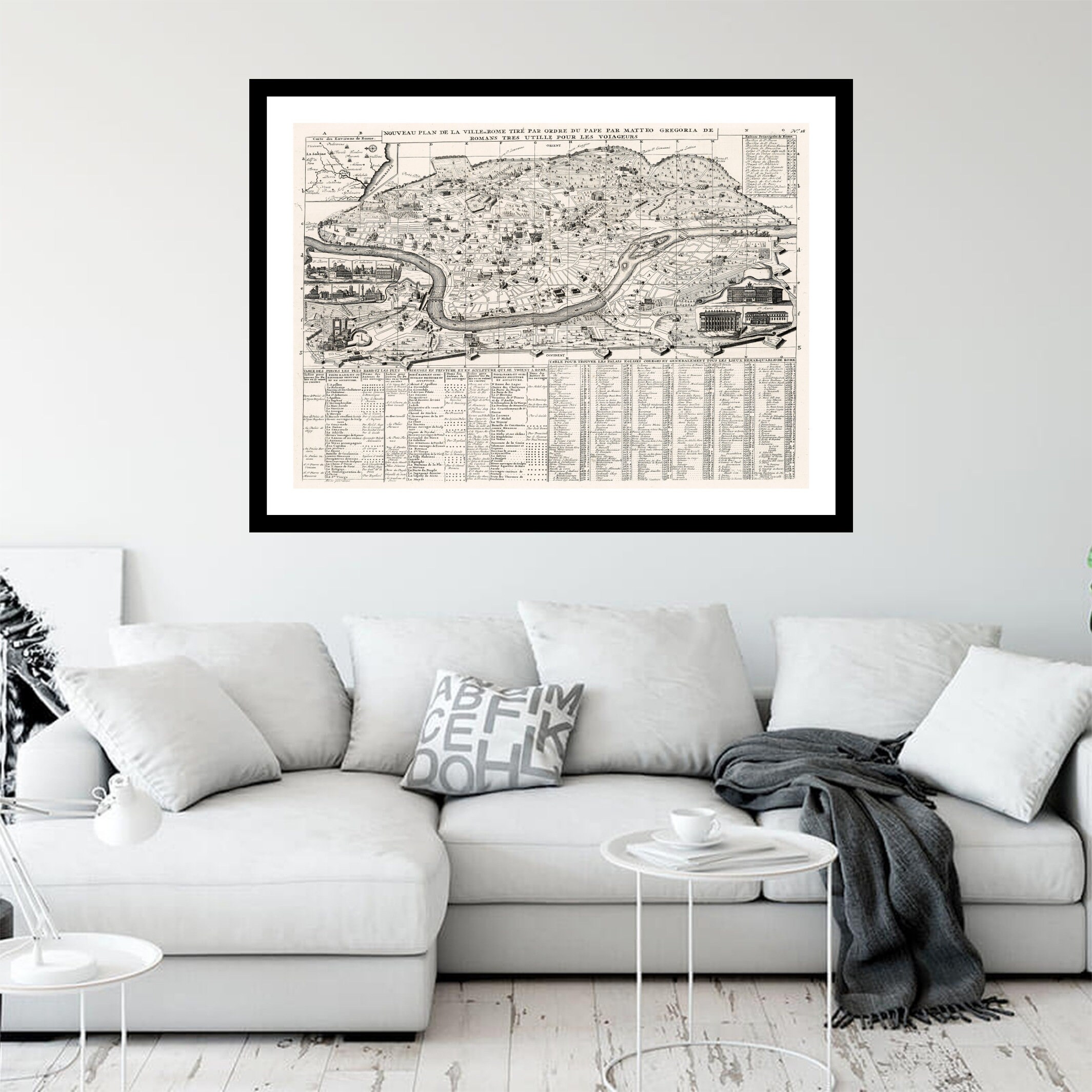 Old Map of Rome Italy Europe 1718 - Art Print - Vintage Poster ...