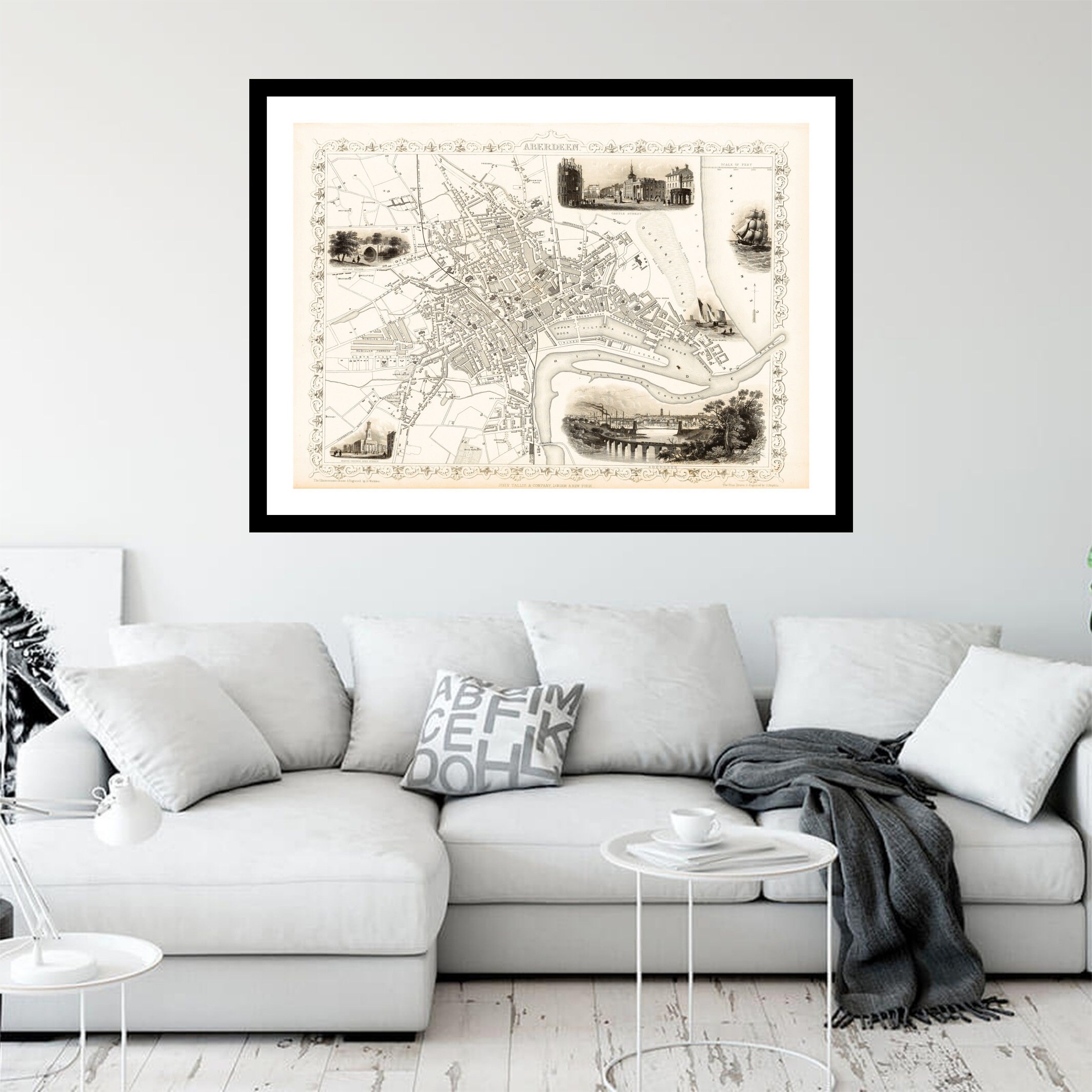 Old Map of Aberdeen Scotland UK 1815 Art Print Vintage Poster Antique ...