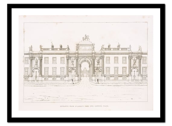 LONDON Architecture Art Print Sketch Drawing Plan Vintage - Etsy UK