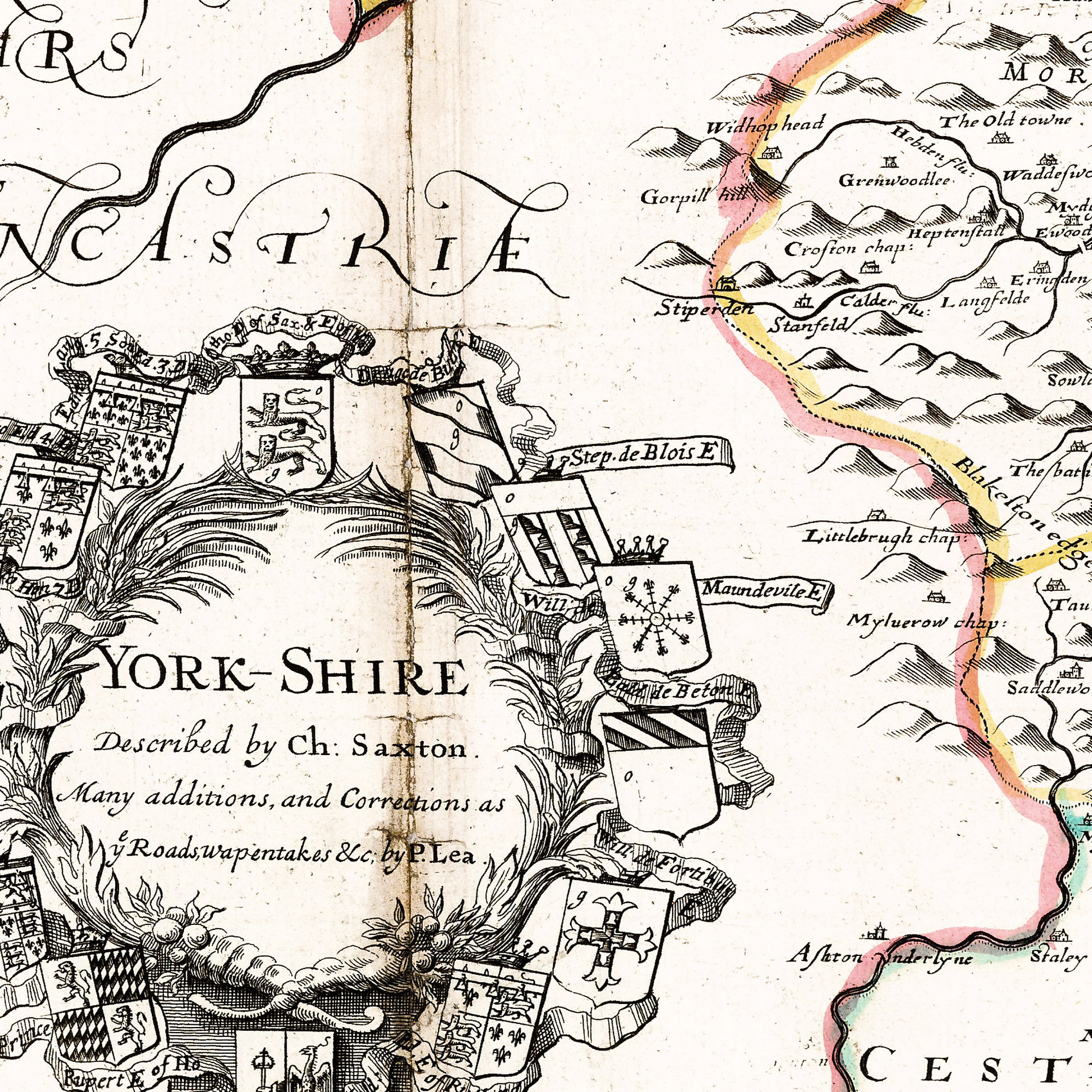 Old Map of Yorkshire England UK 1732 Art Print Vintage - Etsy