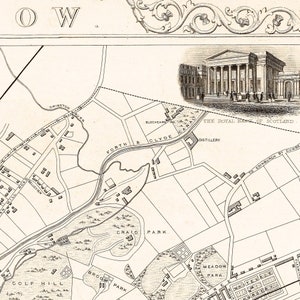 Old Map of Glasgow Scotland UK 1815 - Art Print - Vintage Poster ...