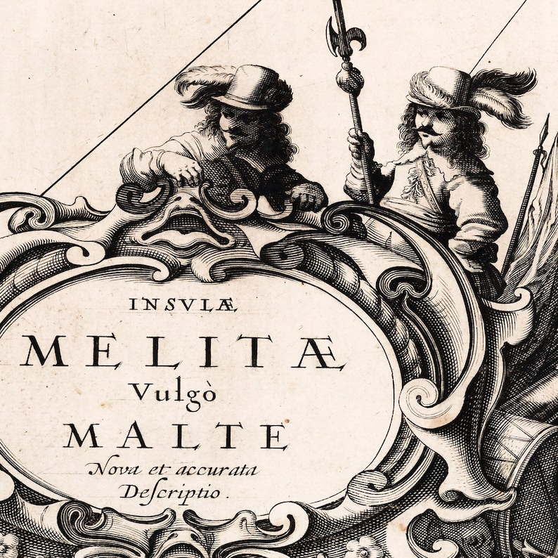 Old Map of Malta Europe 1650 Art Print Vintage Poster - Etsy