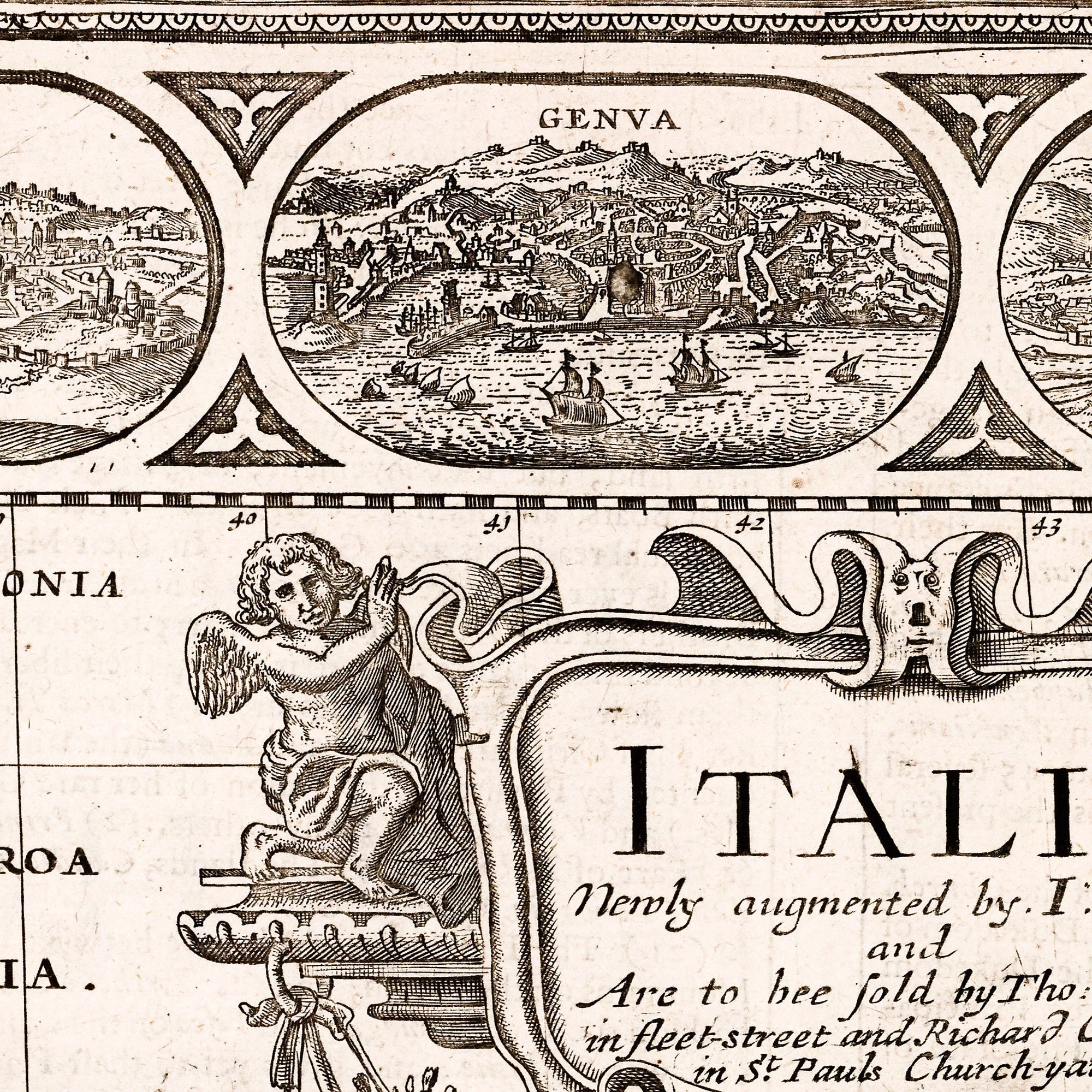Old Map of Italy Europe 1676 - Art Print - Vintage Poster - Antique Old ...