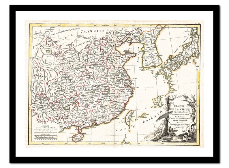 Old Map of China Korea Japan Asia 1770 Art Print Vintage - Etsy