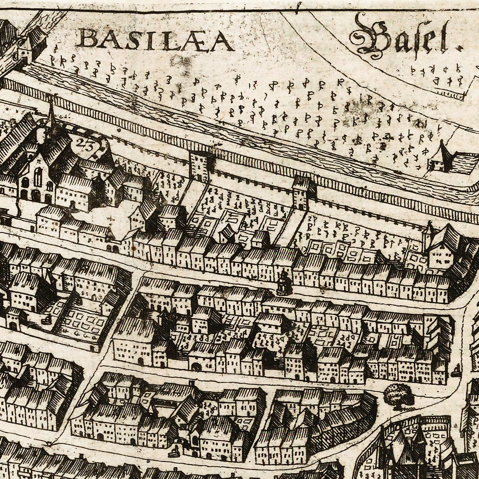 Old Map of Basel Switzerland Europe 1645 - Art Print - Vintage Poster ...