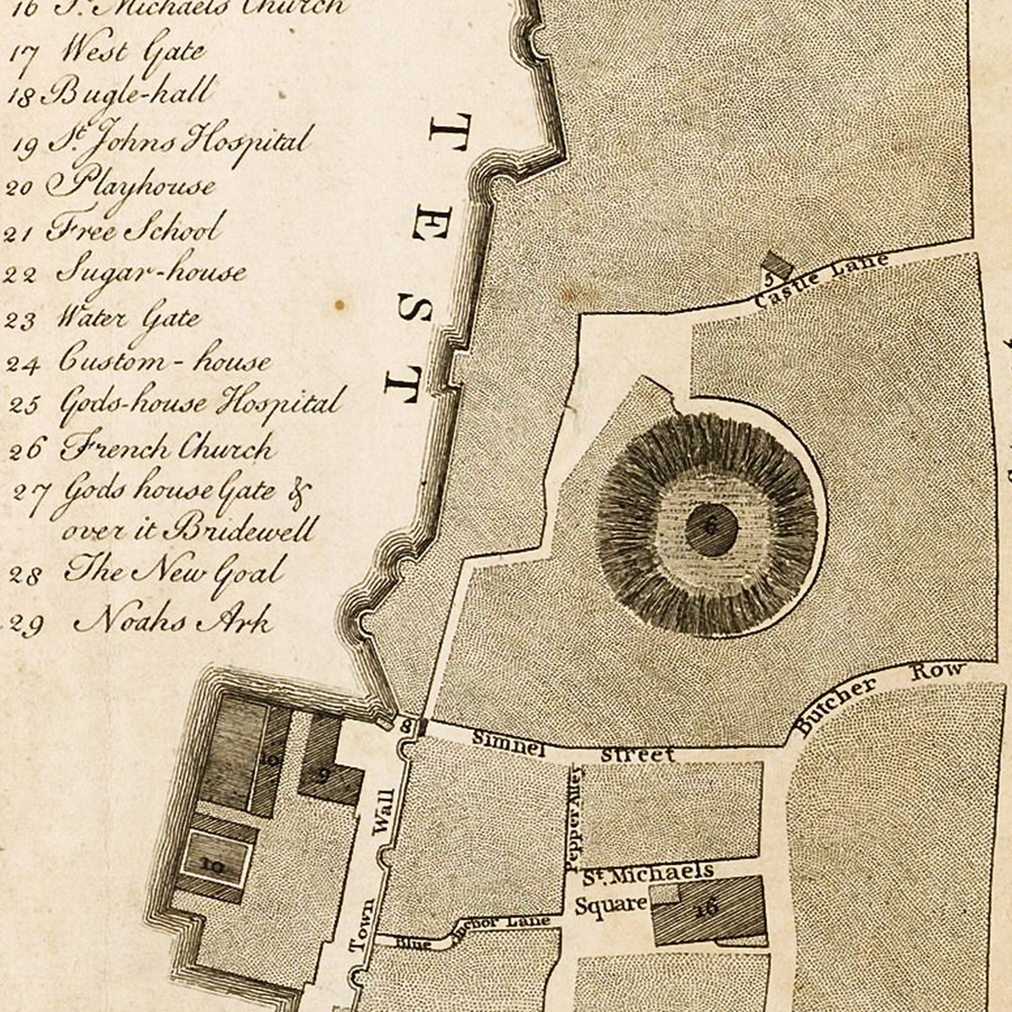 Old Map of Southampton England UK Europe 1771 - Art Print - Vintage ...