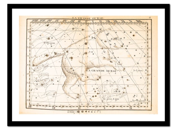 Old Map of Great Bear 1795 Astronomy Art Print Vintage - Etsy