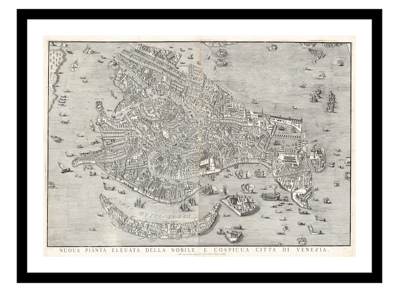Old Map of Venice Italy Europe 1770 Art Print Vintage Poster Antique ...